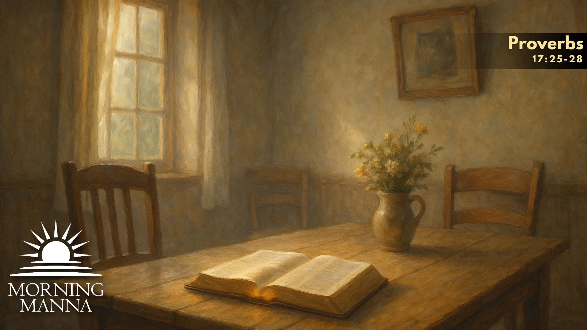 Morning Manna - December 9, 2025 - Proverbs 17:25-28 - Silence, Sense ...